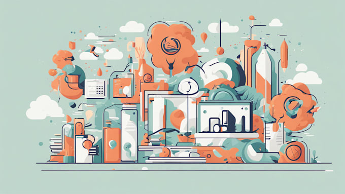 Create a unique flat vector illustration by Rynolwart | Fiverr