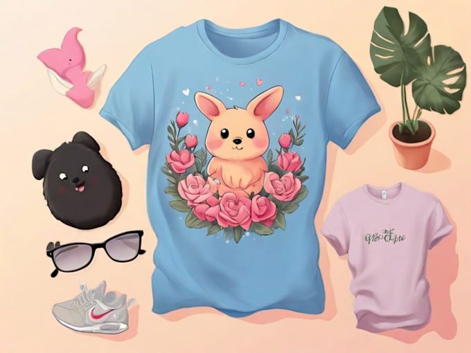 Create cute t shirt and merch design for you by Malinsagie | Fiverr