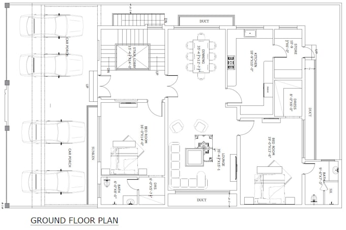 Draw your 2d floor plans, section and elevation in autocad by ...