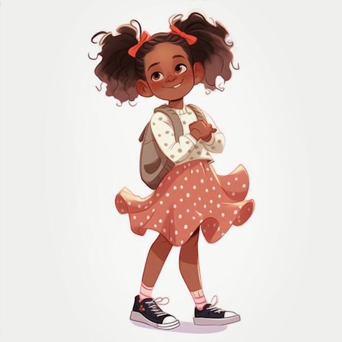 Draw african american children story book illustration by Elsa_clark2 ...