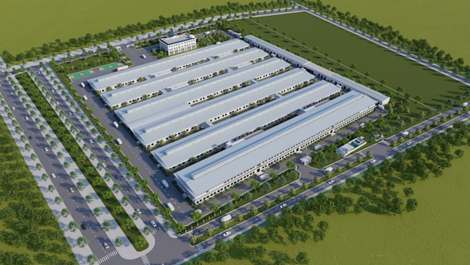 Create 3d model, render factory, office, warehouse,etc by Hngng4829 ...