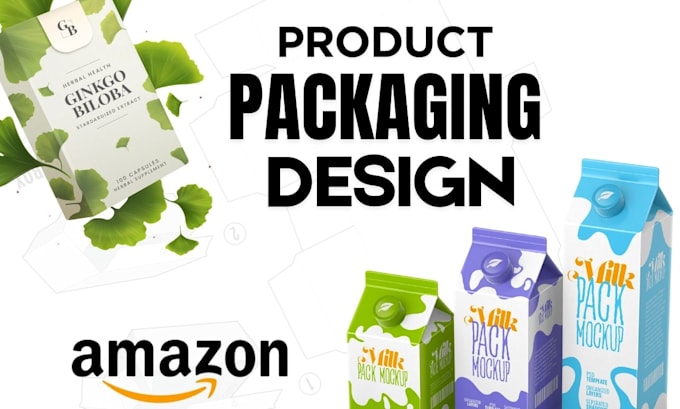 Do product box packaging design with 3d mockup and amazon packaging ...