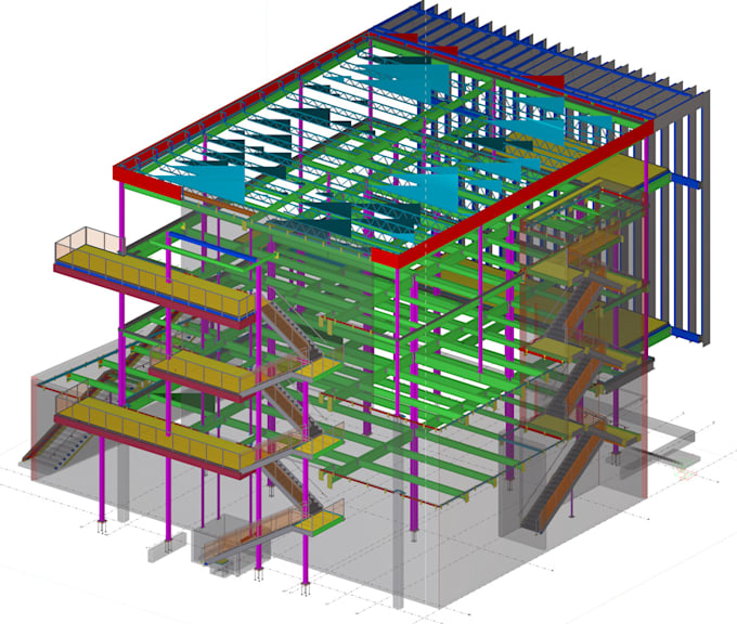 Provide steel detailing services using tekla structure by Detailertaj ...