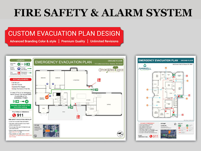 Design fire alarm system,fire safety plan,electrical engineering ...