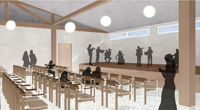 Create architectural collage illustration, render, visualization in ...