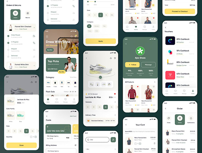 Design ecommerce app ui ux design in figma, fintech, healthcare and ...