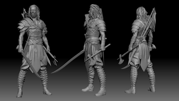 Custom 3d warriors model, 3d armor character, cad engine 3d ...