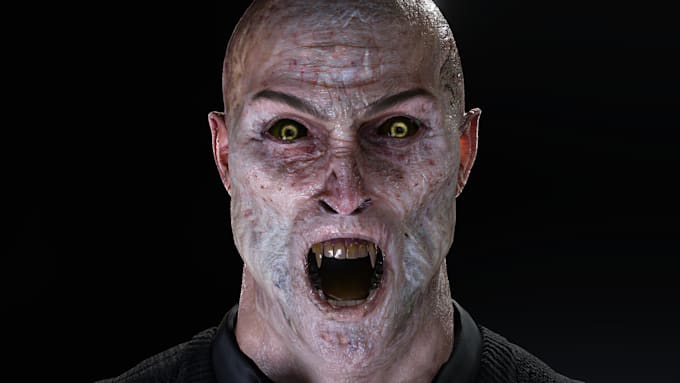 Model a 3d vampire character, zombie, alien model creatures, horror ...