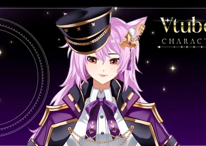 Draw custom 2d vtuber model, live2d model, live2d vtuber model, live2d ...