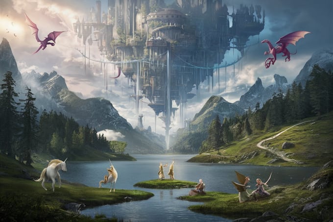 Create fantasy landscape concept art by Delizilson | Fiverr