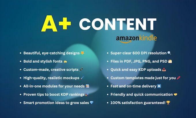 Design amazing a plus content for amazon kdp by Ahmed_iqbal1521 | Fiverr