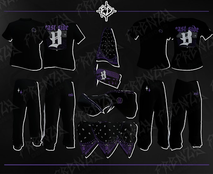 Create fivem ballas gang clothing by Frenzyam | Fiverr