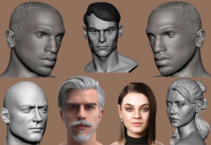 3d head model 3d bust 3d sculpting 3d face 3d animation 3d modeling 3d ...