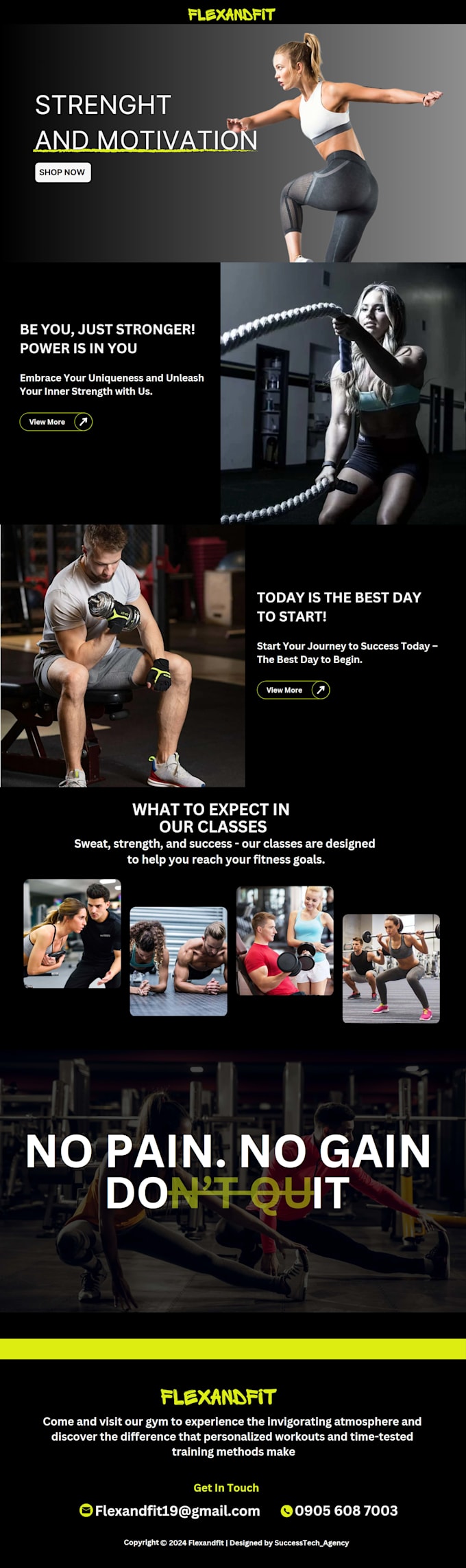 Professional fitness website landing page design with canva by Pro ...