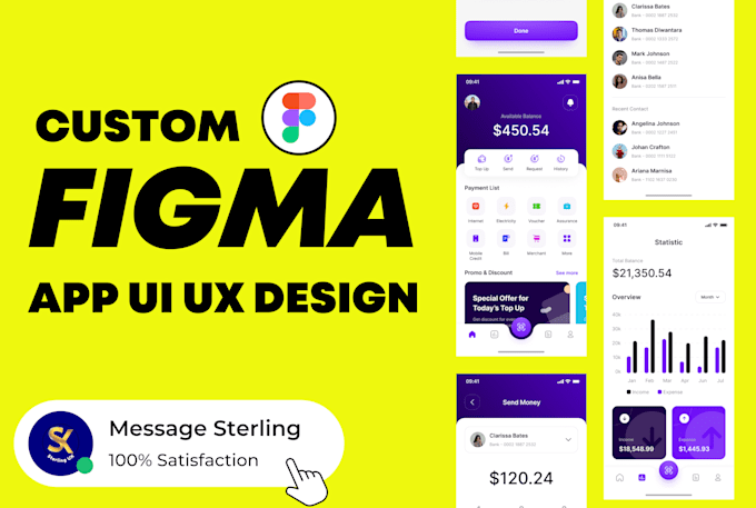 Figma app design mobile app design ui ux design app ui design app mockup by Sterling_ux | Fiverr