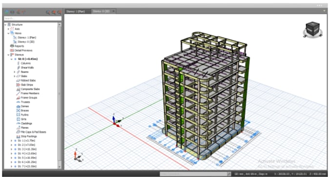Civil engineering 2d floor plan 3d modeling design autocad structural draftsman