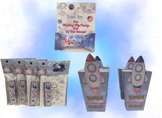 Design your birthday party favors kit by Happy_creationn | Fiverr
