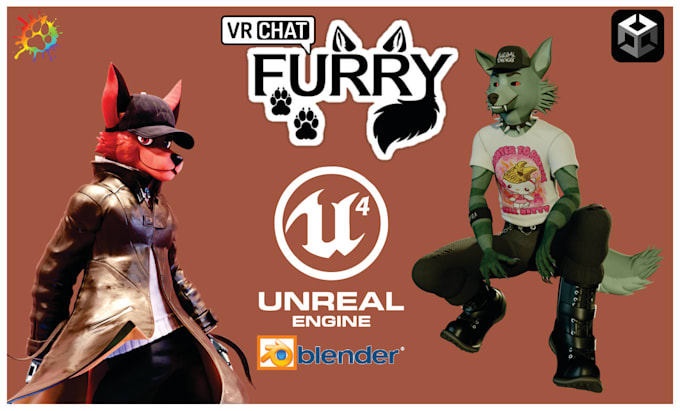 Create a custom nsfw fursona, furry avatar for vrchat by Noff_smir | Fiverr