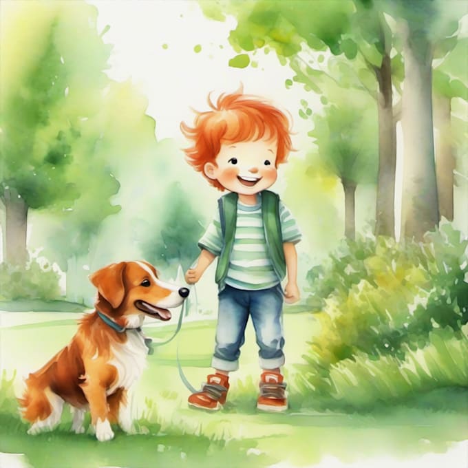 Children story book illustration watercolor by Robertsjan68 | Fiverr