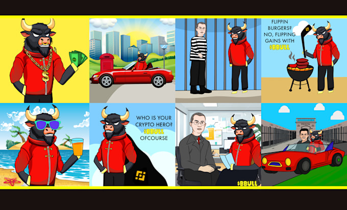 Make meme coin art and meme posts for your meme coin by Elsanadeem | Fiverr