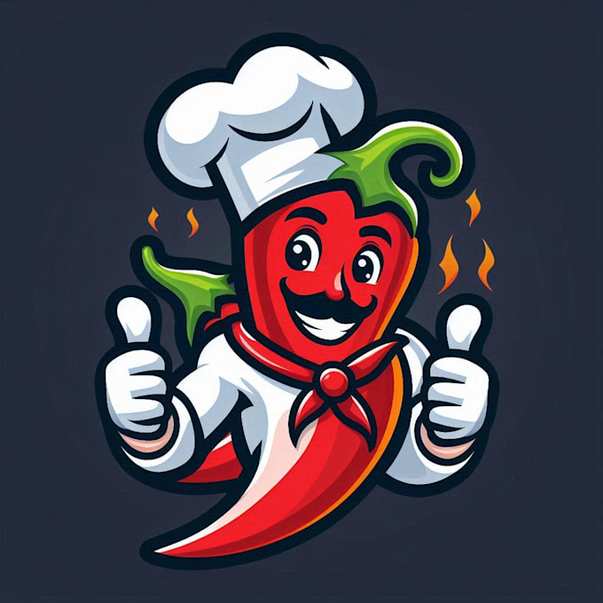 Do chili chef mascot logo design service by Terrill_kuvalis | Fiverr