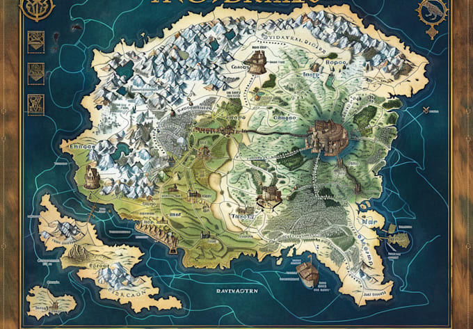 Draw a professional fantasy map for your rpg game,book etc by ...
