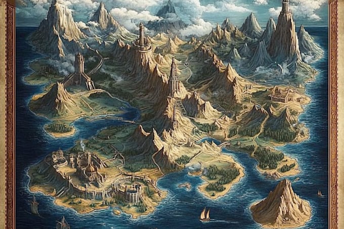 Make fantasy maps worldmap, battlemap for fantasy map by Chacro | Fiverr