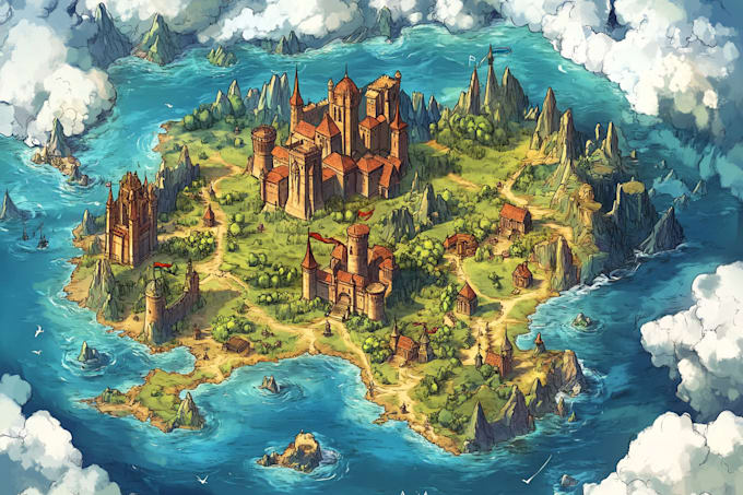 Create a high quality fantasy map by Rietteaergh | Fiverr