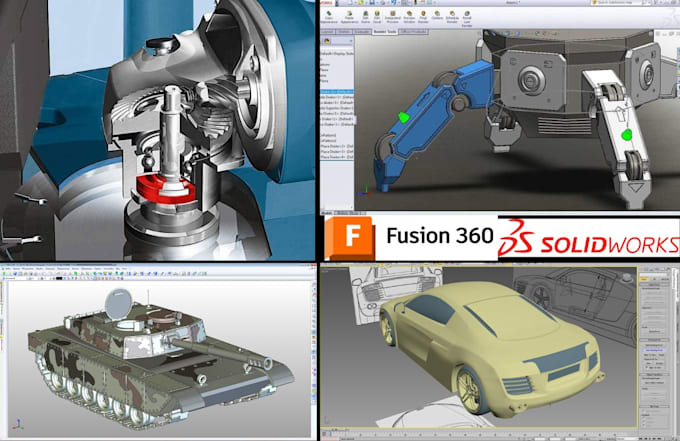 2d 3d cad design model mechanical product design solidworks fusion 360 stl step by Barbby | Fiverr