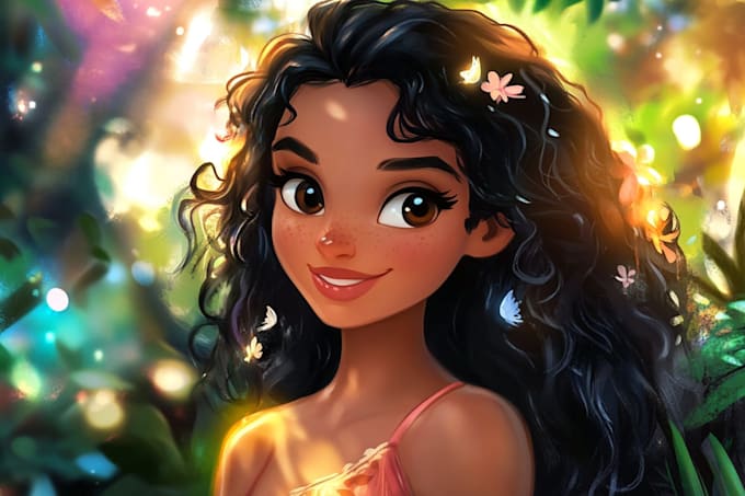 Draw you a beautiful portrait in disney cartoon style by Juanverwe | Fiverr