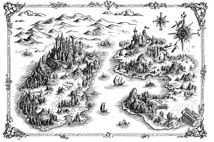Do fantasy map drawing or game map by Nassauater | Fiverr