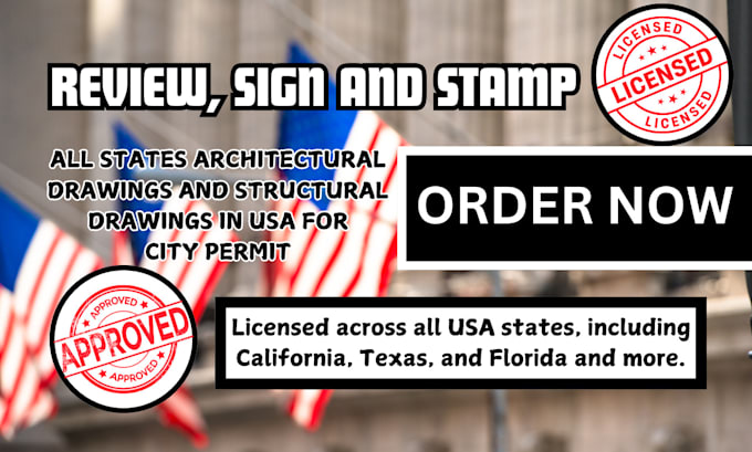 Do architectural stamp, pe stamp, city permit, stamp construction ...