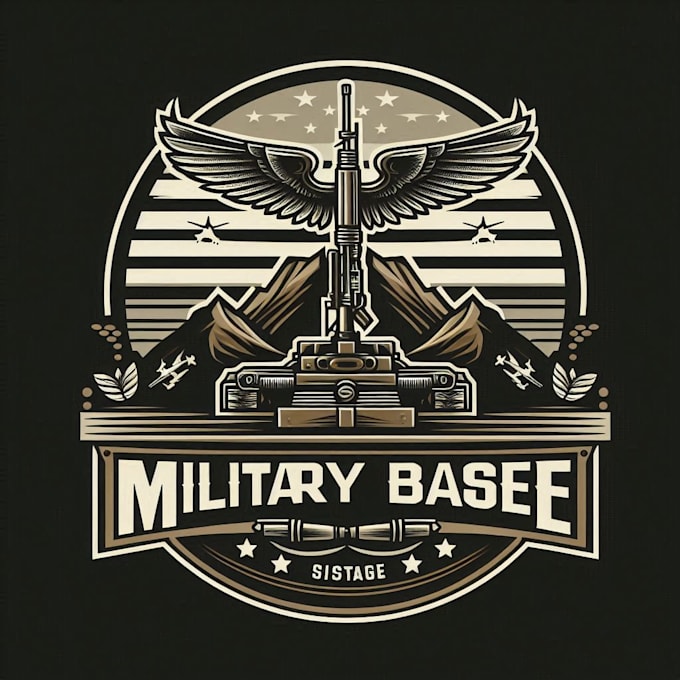 Design a military base vintage logo with free source file company page by Domexford | Fiverr