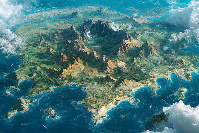 Create a high quality fantasy map for dnd, stories and campaigns by ...