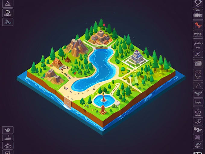 Draw a unique vector or isometric map illustration by Janhams | Fiverr