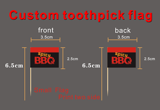 Print custom toothpick flag for your logo by Print_sticker | Fiverr