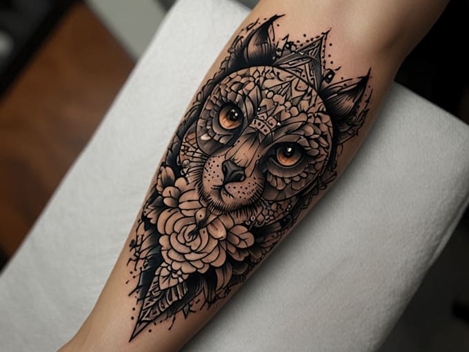 Draw amazing tattoo design, traditional tattoo, realistic sleeve tattoo ...