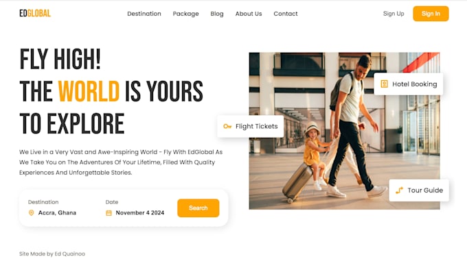 Build a landing page website by Ed_quainoo | Fiverr