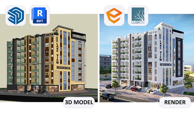 Create a 3d architectural model and best renderings by Hilalarchitects ...