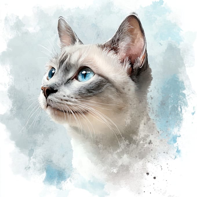 Draw realistic pet portrait into digital oil painting by Yurekadukes ...