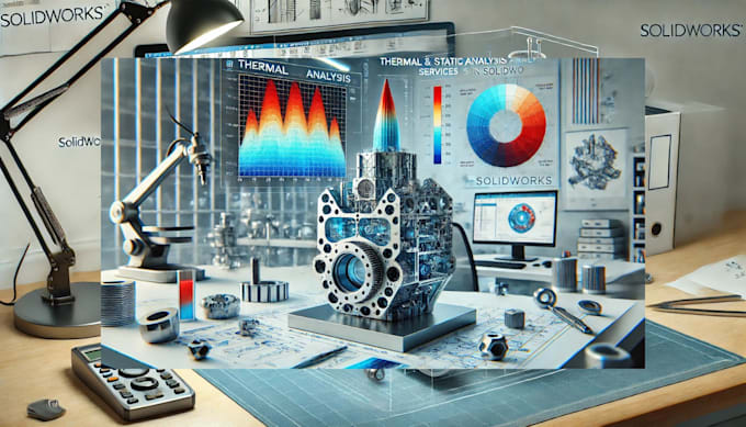 Create 3d models, static and thermal analysis using solidworks by Hammadnafees788 | Fiverr