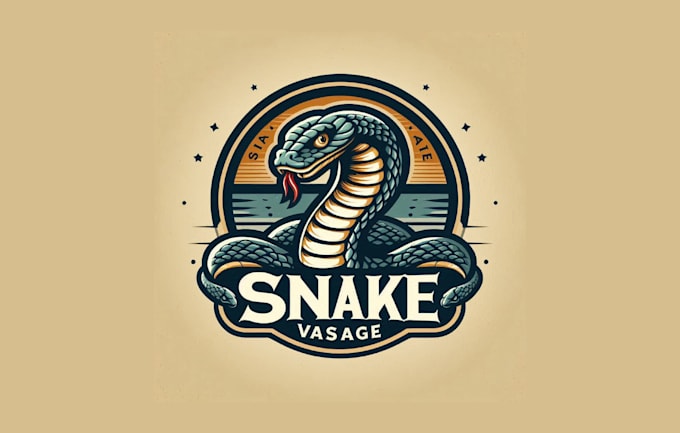 Create vintage snake logo with a free source file for your brand by ...