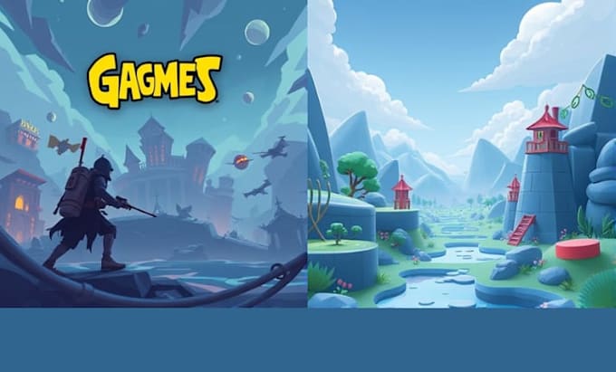 Design 3d game background in maya, metaverse, world map visual novel ...