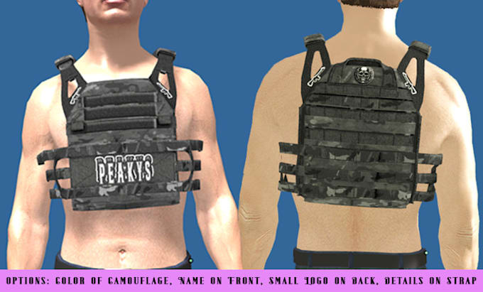 Make a simple custom tactical vest for fivem gangs by Krissieve | Fiverr