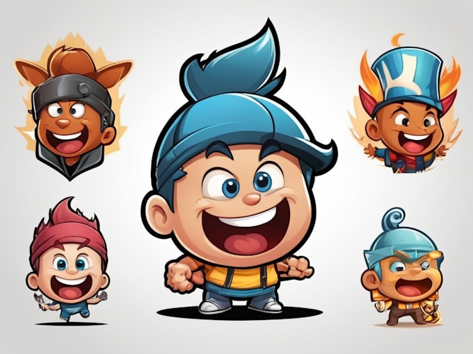 Design an awesome cartoon logo design by Amararke | Fiverr