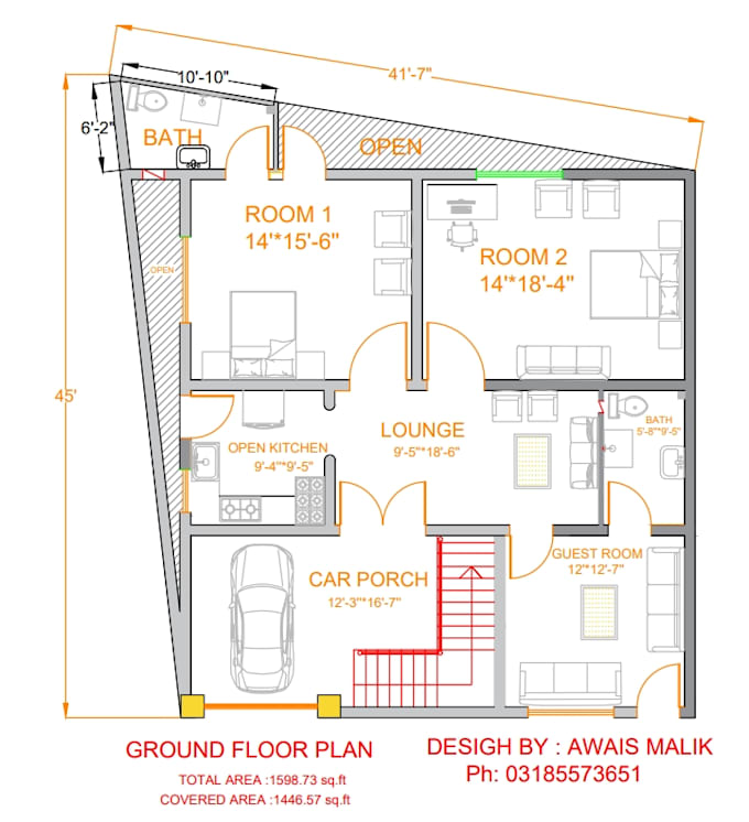 Create 2d architectural maps and drawings by Awaisawan2024 | Fiverr