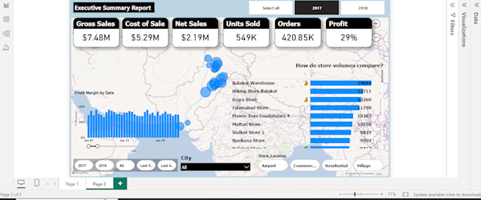 Design professional power bi dashboard reports and visualization by ...