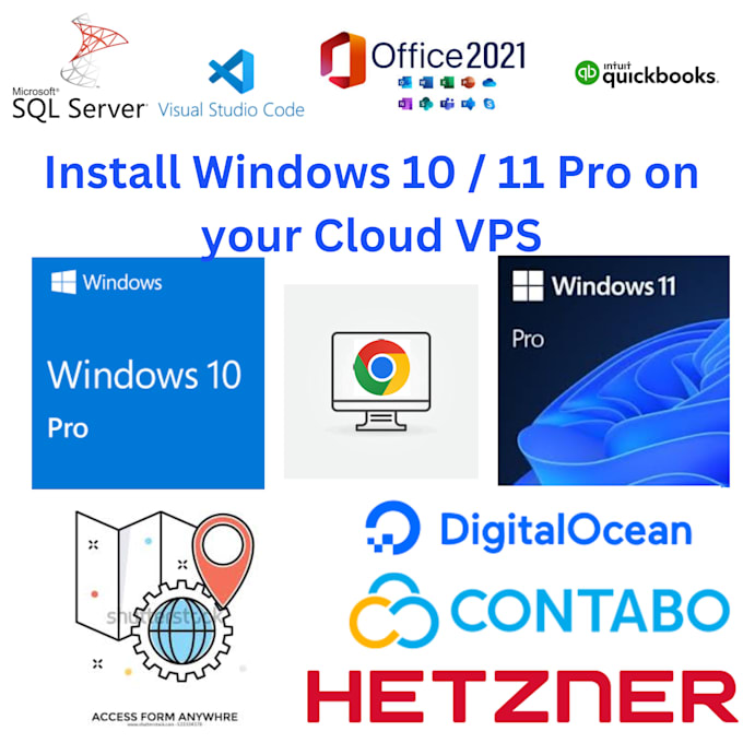 Install windows 10,11 pro on contabo server by Wintech_1993 | Fiverr