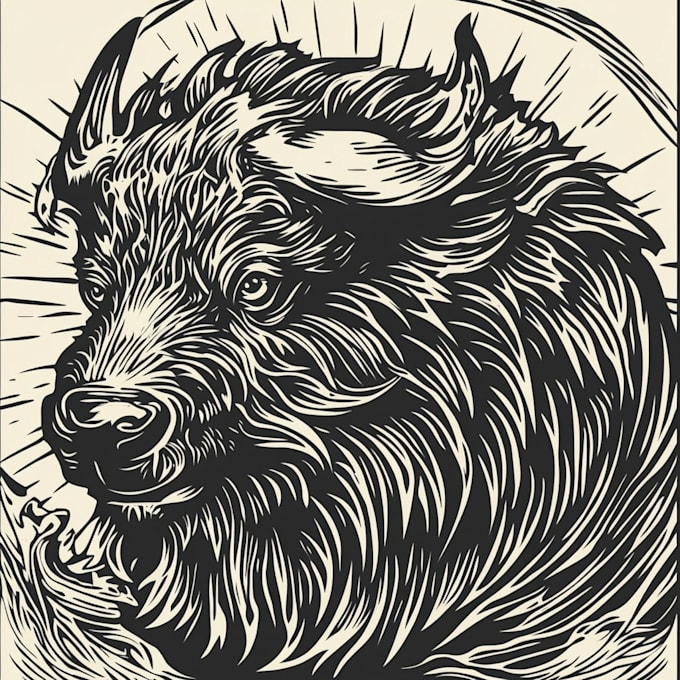 Make illustrations using linocut technique by Jamichaollo | Fiverr