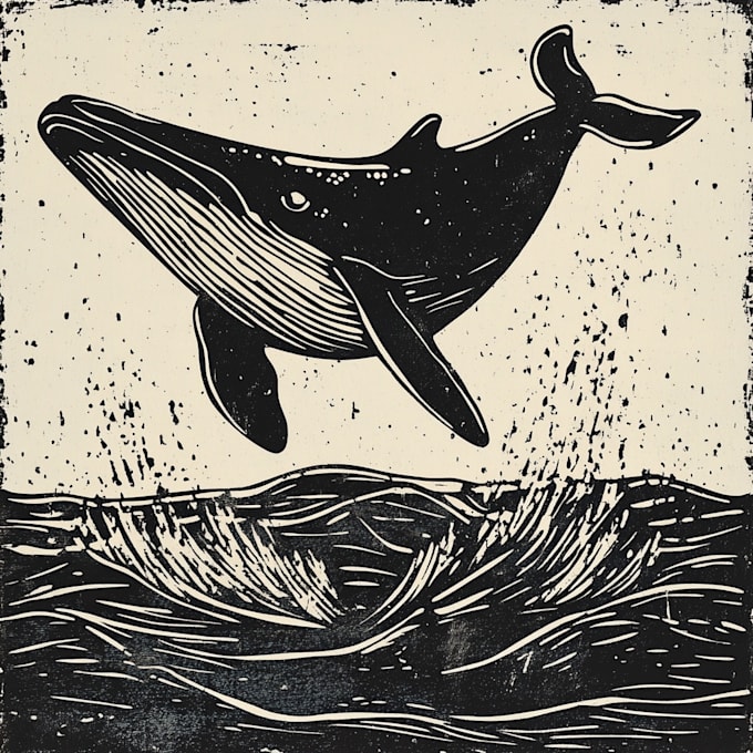 Draw a line illustration, a linocut by Jamichaollo | Fiverr